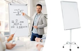 Magnetická plastová flipchart tabule na kolečkách, 70x100 cm