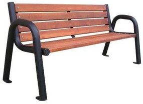 Manutan  Skandinávská lavička s područkou - šířka 180 cm