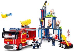 Sluban Hasiči M38-B0967 Velký požární vůz s dělem a pojízdným robotem