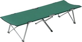 Outsunny Skládací Kempingová Postel s Kovovým Rámem, Nosnost 136 kg, Ideální na Pláž a Turistiku, 193x64x40 cm, Zelená | Aosom