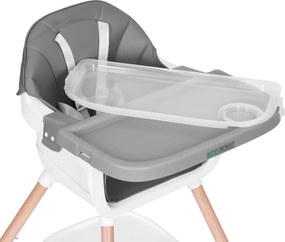 Dětská židlička 2v1 BABY ECOTOYS šedá