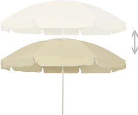 Plážový slunečník pískově žlutý 240 cm 314711