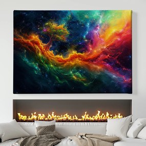 Obraz na plátně - Strom života Kosmické vlnění Breer FeelHappy.cz Velikost obrazu: 90 x 60 cm