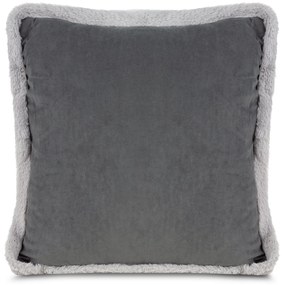 VÁNOČNÍ DEKORAČNÍ POVLAK NA POLŠTÁŘ BOW 1KS 45X45 CM TMAVĚŠEDÁ