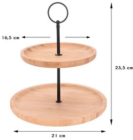 Dřevěný servírovací tác Eta1, 21x23,5 cm