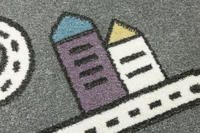 Dětský koberec Lima C263A světle šedý / krémový
