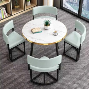 LuxuryForm DESIGN Jídelní set MONTE 4+1 - mint / bílý