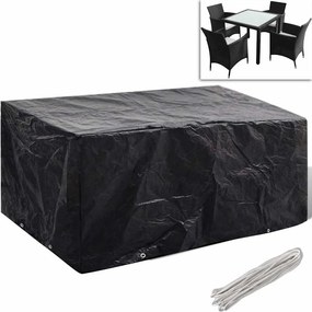 Plachty na zahradní nábytek 2 ks polyratan 8 oček 180 x 140 cm 279122