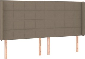 Box spring postel s matrací a LED taupe 200x200 cm textil 3138345