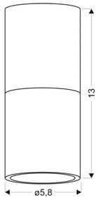 Stropní svítidlo TUBA 1xGU10/50W/230V bílá