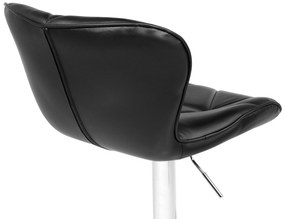 Sada 2 otočných barových stoliček z umělé kůže černé VALETTA Beliani