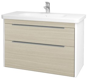 Dřevojas Koupelnová skříň ENZO SZZ2 100 Varianta: L01 Bílá vysoký lesk / D04 Dub