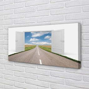 Obrazy na plátně Polní cesta 3d dveře 120x60 cm