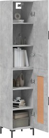 Skříň highboard betonově šedá 34,5x34x180 cm kompozitní dřevo 3199109