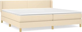 Box spring postel s matrací krémová 200x200 cm textil 3130142