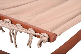 Zahradní houpací lehátko na konstrukci z eukalyptového dřeva Garden Pleasure Hammock Madeira