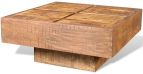 vidaXL Konferenční stolek z mangovníkového dřeva čtvercový hnědý