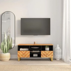 vidaXL TV skříňka hnědá a černá 100 x 33,5 x 46 cm masivní mangovník [356801]