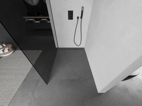 Mexen Kioto L, sprchová zástěna Walk-In 90 x 200 cm, 8mm šedé sklo, grafitový profil, 800-090-103-66-40