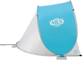 NILS Camp NC3173 modro-šedý / Samorozkládací plážový stan / 110 x 140