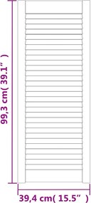 Nábytková dvířka lamelový design 2 ks 99,3 x 39,4 cm borovice 151134