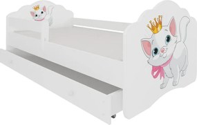 Postel s matrací, zábranou a šuplíkem CASIMO CAT 160x80