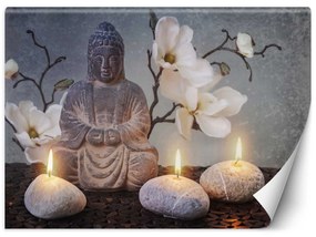 Gario Fototapeta Buddha se svíčkami Materiál: Vliesová, Rozměry: 200 x 140 cm