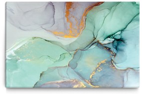 Malvis ® Abstraktní obraz Tyrkysový obraz Velikost (šířka x výška): obdélník - 120x80 cm