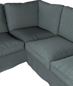 Potah na pohovku IKEA  Ektorp rohová barva modrá látka pletený vzor