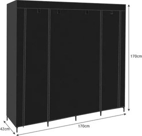 Látková skládací skříň – 170 × 170 × 42 cm