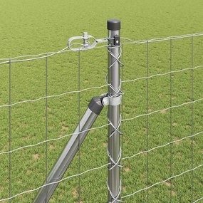 Evropský plot se hroty 10 x 1,6 m Pozinkovaná ocel Stříbrná 3350747