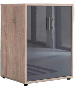 XXXLutz SKŘÍŇ NA ŠANONY, Sonoma dub, vysoce lesklá antracitová, 54/74/50 cm MID.YOU - Online Only kancelářský nábytek - 001067015606
