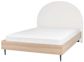 Čalouněná postel 140 x 200 cm bílá MILLAY Beliani