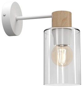 Milagro Nástěnná lampa MADERA 1xE27/60W/230V bílá/dřevo MI2040