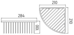 Nimco Drátěná rohová polička AX 507-26