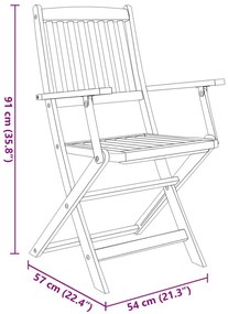 vidaXL Marketos 9dílný skládací zahradní jídelní set masivní akáciové dřevo