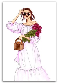 Gario Obraz na plátně Květinová dáma - Gisele Oliveira Fraga Baretta Rozměry: 40 x 60 cm