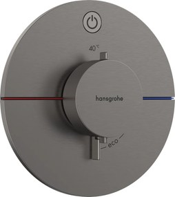 Hansgrohe ShowerSelect Comfort S, termostat pod omítku pro 1 spotřebič, kartáčovaný černý chrom, HAN-15553340