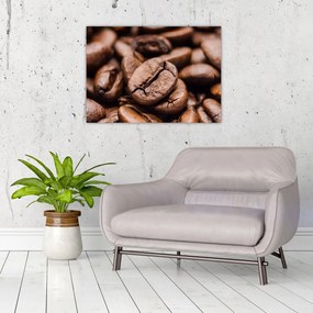 Skleněný obraz kávových zrn (70x50 cm)