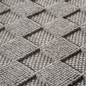 Ayyildiz, Kusový koberec Helix 2203 silver kruh, 200x200, šedá, chodba / předsíň