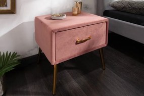 Designový sametový noční stolek &ndash; La Paris Rose