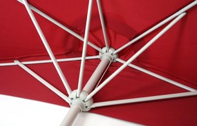 Slunečník půlkruh Parla - polyester/hliník - 300cm bordó se stojanem