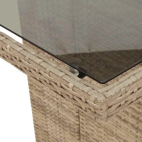 9dílný zahradní bistro set s poduškami hnědý polyratan 3277216