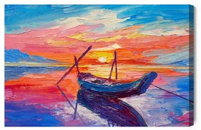 Obraz Rybářské Lodě V Moři Nedostatek Nedostatek Plátno Canvas 120x80