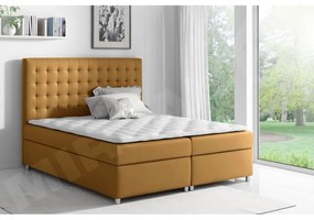 Kontinentální postel Alfi, Rozměr postele: 200x200, Barva:: ekokůže Soft 017 (bílá)