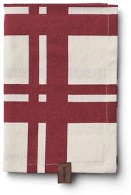 Humdakin Utěrka z organické bavlny Red Check - set 2 ks, červená barva, textil