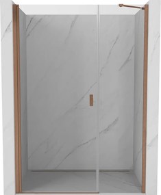 Mexen Mist-B, 1-křídlé sprchové dveře 115 cm, čiré sklo, měděný matný profil, 8A2-115-001-65-00