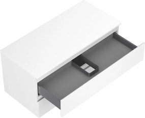 Mexen Orio, koupelnová skříňka 100 cm s horní částí, 2 zásuvky, bílá matná, 91A10-10047-2-BFFC01