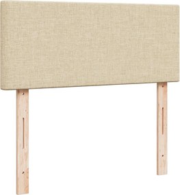 Box spring postel s matrací krémová 120x200 cm textil 3288153