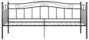vidaXL Marketos Rám postele bez matrace černý kov 90 x 200 cm